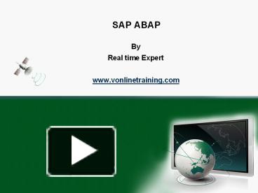 PPT – SAP ABAP Online Training by Real Expert PowerPoint presentation ...
