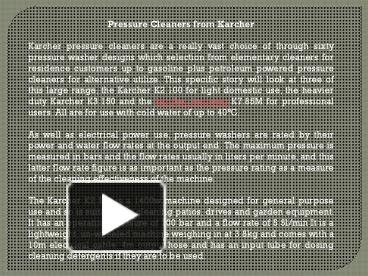 karcher presentation | free to download