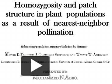 PPT – population genetics PowerPoint presentation | free to download ...