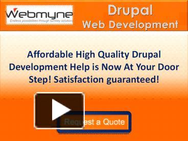 PPT – Drupal Web Development Services by Webmyne System PowerPoint ...