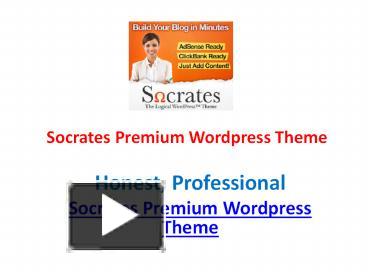 PPT – Socrates Premium Wordpress Theme review PowerPoint presentation ...