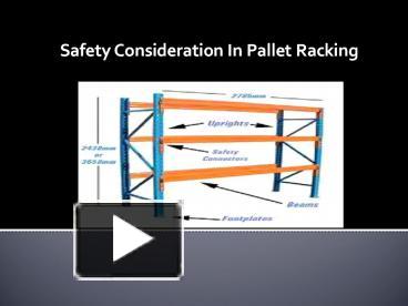 Safety Consideration In Pallet Racking presentation | free to download