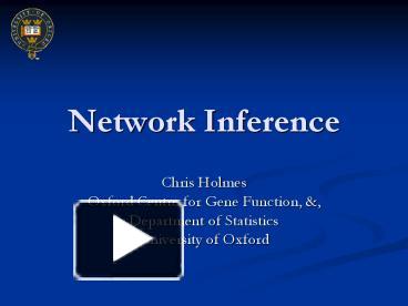 PPT – Network Inference PowerPoint presentation | free to download - id ...