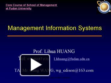PPT – Management Information Systems PowerPoint presentation | free to ...