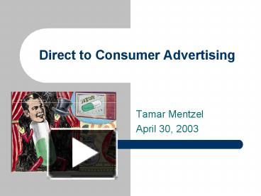 PPT – Direct to Consumer Advertising PowerPoint presentation | free to ...