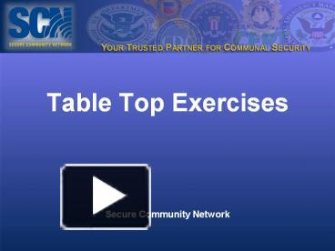 Table Top Exercises presentation | free to view