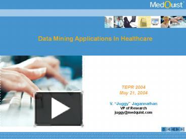 Data Mining Applications In Healthcare presentation | free to view