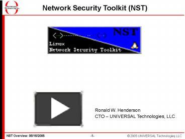 Network Security Toolkit NST presentation | free to view
