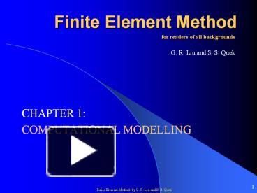 PPT – Finite Element Method PowerPoint presentation | free to download ...