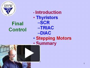 Final Control presentation | free to view