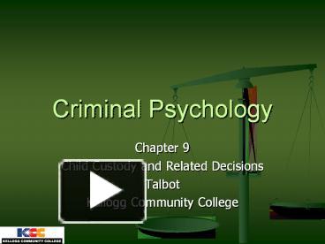 PPT – Criminal Psychology PowerPoint presentation | free to download ...