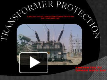 transformer protection presentation | free to download
