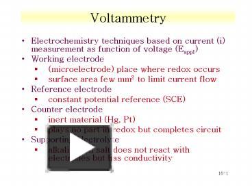 Voltammetry presentation | free to view