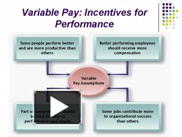 Variable Pay: Incentives for Performance presentation | free to view