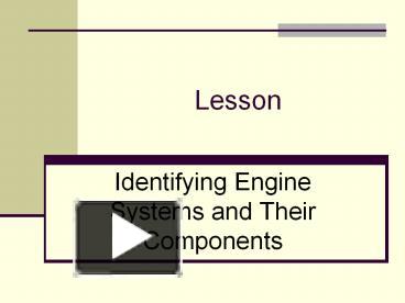 Identifying Engine Systems and Their Components presentation | free to ...