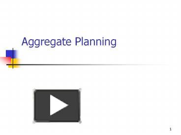 PPT – Aggregate Planning PowerPoint presentation | free to download ...