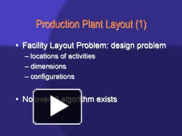 Production Plant Layout (1) presentation | free to download