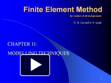Finite Element Method presentation | free to download