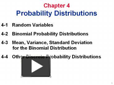 Chapter 4 Probability Distributions presentation | free to download