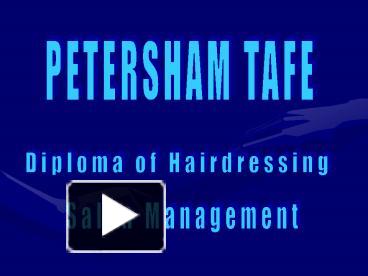 PETERSHAM TAFE presentation | free to view