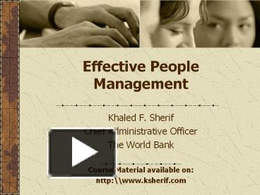 Effective People Management presentation | free to download