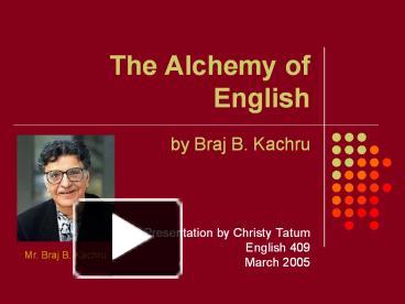 PPT – The Alchemy of English PowerPoint presentation | free to download ...