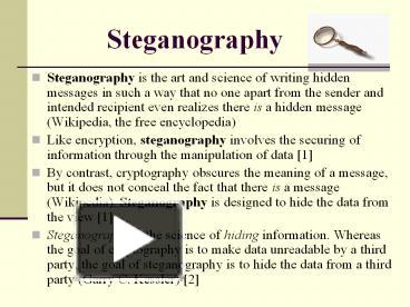 Steganography presentation | free to download
