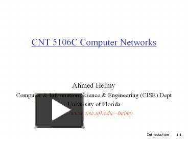 PPT – CNT 5106C Computer Networks PowerPoint presentation | free to ...