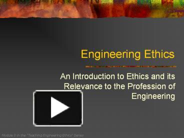 Engineering Ethics presentation | free to download