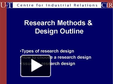 Research Methods presentation | free to download