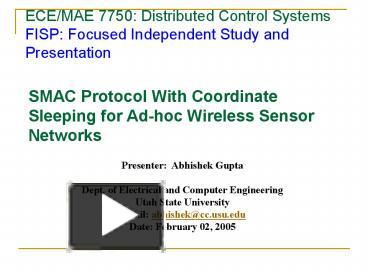 SMAC protocol presentation | free to view