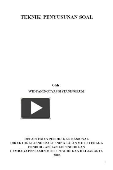 PPT – TEKNIK PENYUSUNAN SOAL PowerPoint presentation | free to download ...