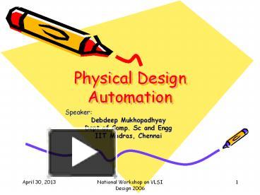 PPT – Physical Design Automation PowerPoint presentation | free to ...