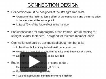 CONNECTION DESIGN presentation | free to download
