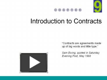 PPT – Introduction to Contracts PowerPoint presentation | free to ...