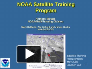 PPT – NOAA Satellite Training Program PowerPoint presentation | free to ...