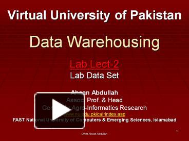 PPT – Data Warehousing PowerPoint presentation | free to download - id ...