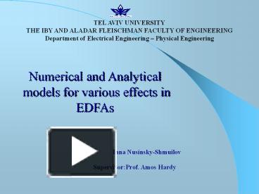 PPT – Numerical and Analytical PowerPoint presentation | free to view ...