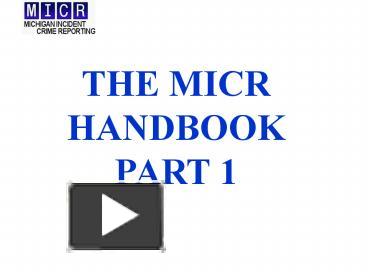 THE MICR presentation | free to download