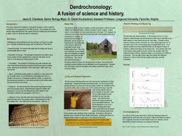 Dendrochronology: presentation | free to view