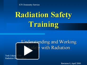 Radiation Safety Training presentation | free to download