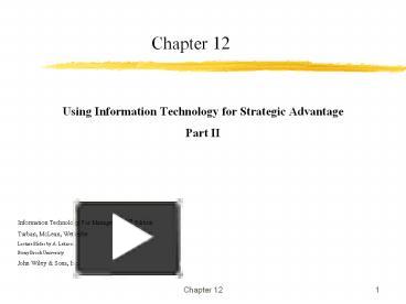 PPT – Information Technology For Management 5th Edition PowerPoint ...