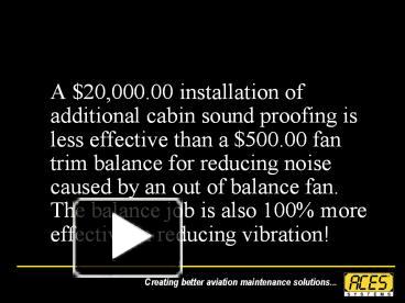 Turbine Fan Trim Balance presentation | free to view