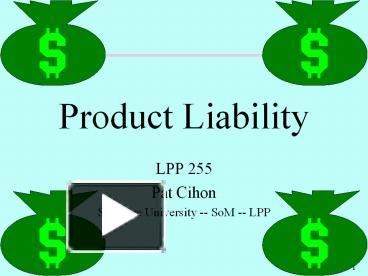 PPT – Product Liability PowerPoint presentation | free to view - id ...
