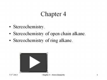 Stereochemistry. presentation | free to view