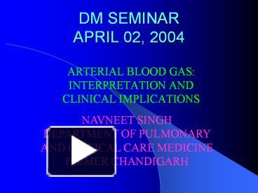 PPT – DM SEMINAR APRIL 02, 2004 PowerPoint presentation | free to ...