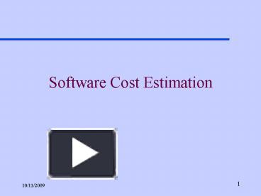 Software Cost Estimation presentation | free to view