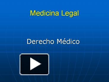 PPT – Medicina Legal PowerPoint presentation | free to download - id ...