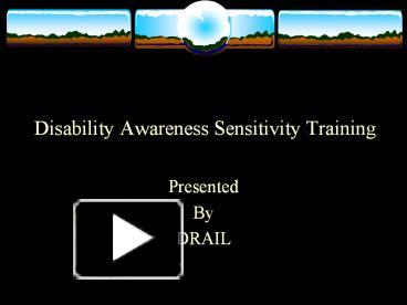Disability Awareness Sensitivity Training presentation | free to view
