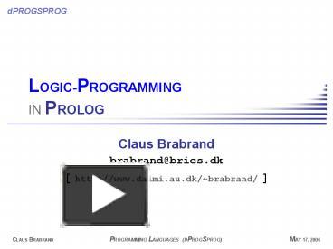 LOGICPROGRAMMING IN PROLOG presentation | free to view